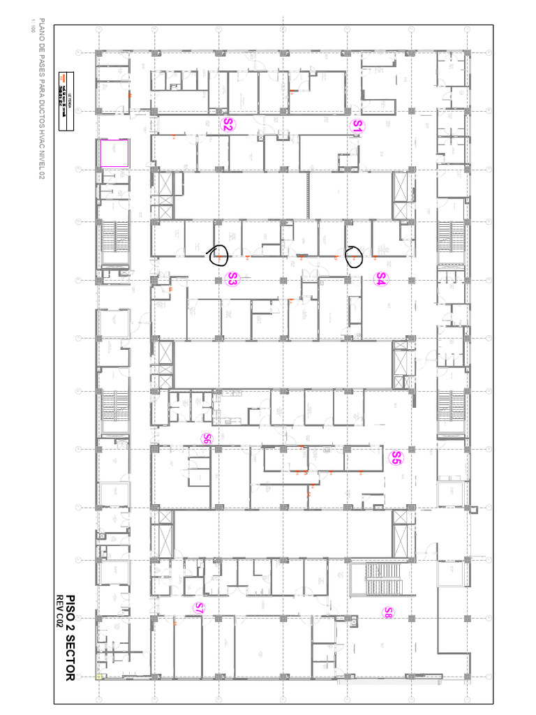 Plano Pases Drywall Hvac Piso 2 | PDF | Cuidado de la salud | Medicina