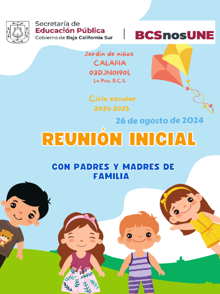 Reunion Inicial Con Padres | PDF | Evaluación | Educación de la primera ...