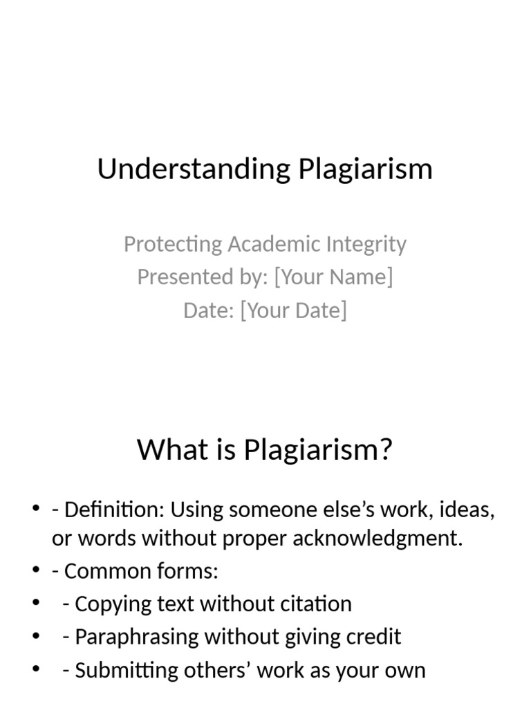 Understanding Plagiarism | PDF