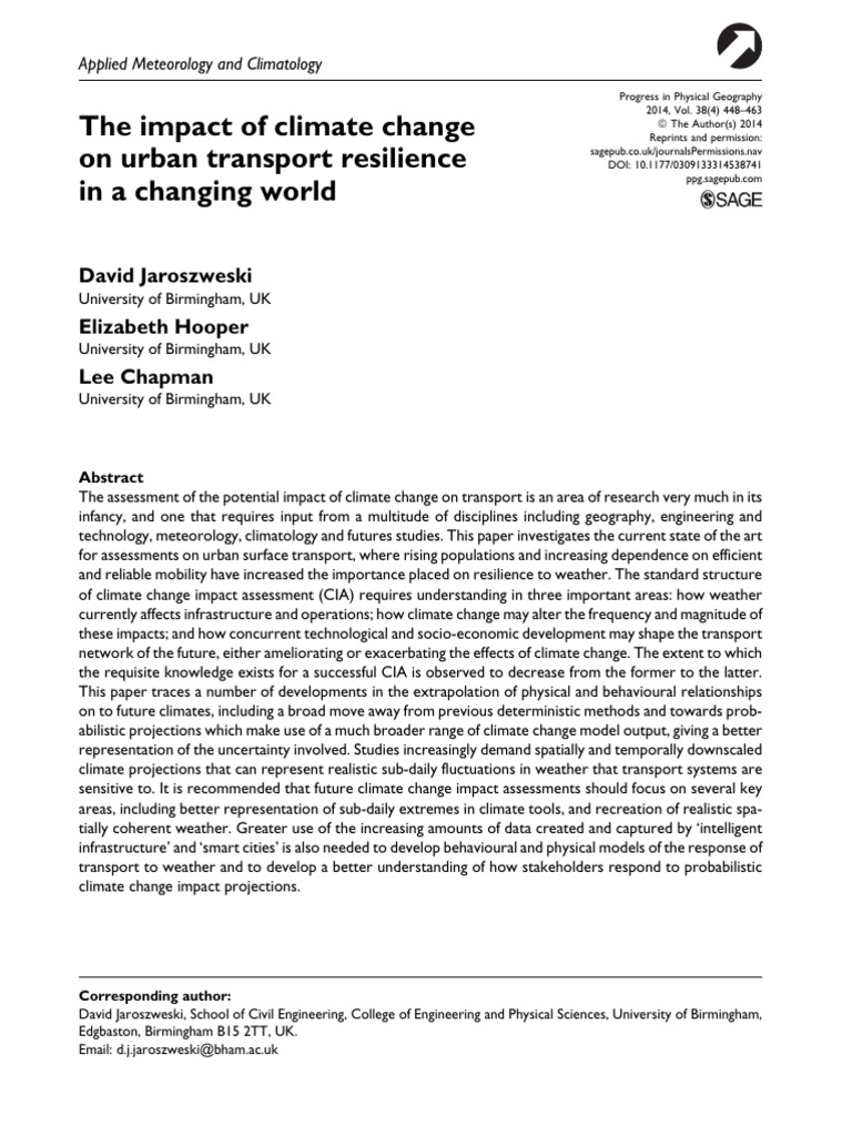 Impact of Climate Change | PDF | Climate Change | Climate