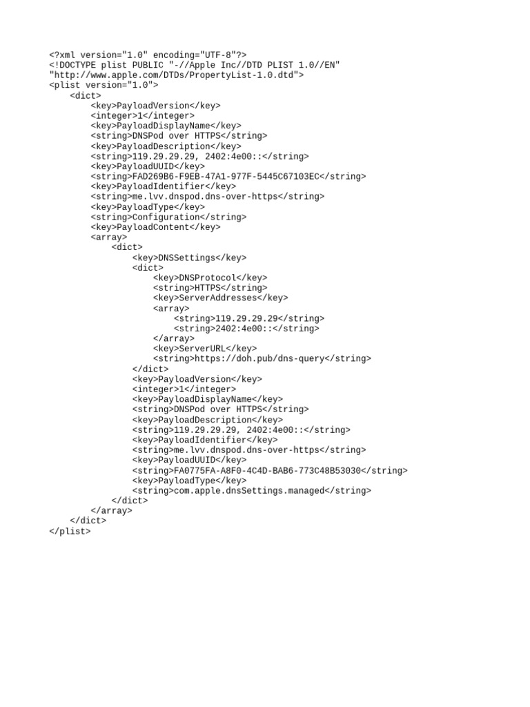 Dnspod Mobileconfig | PDF