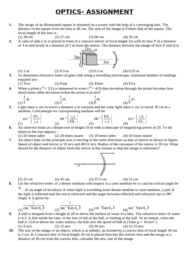 Optics KK | PDF | Optics | Refractive Index