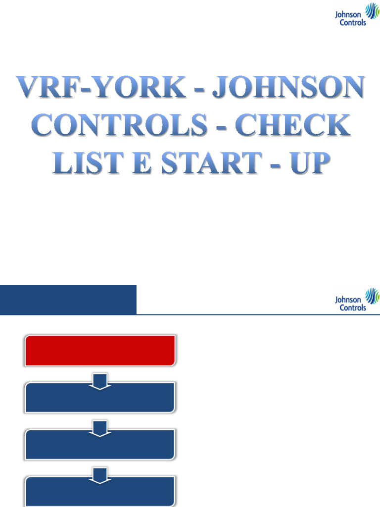 AP 03 - VRF Check List e Start-UP JCI | PDF | Eletricidade | Tubo de vácuo