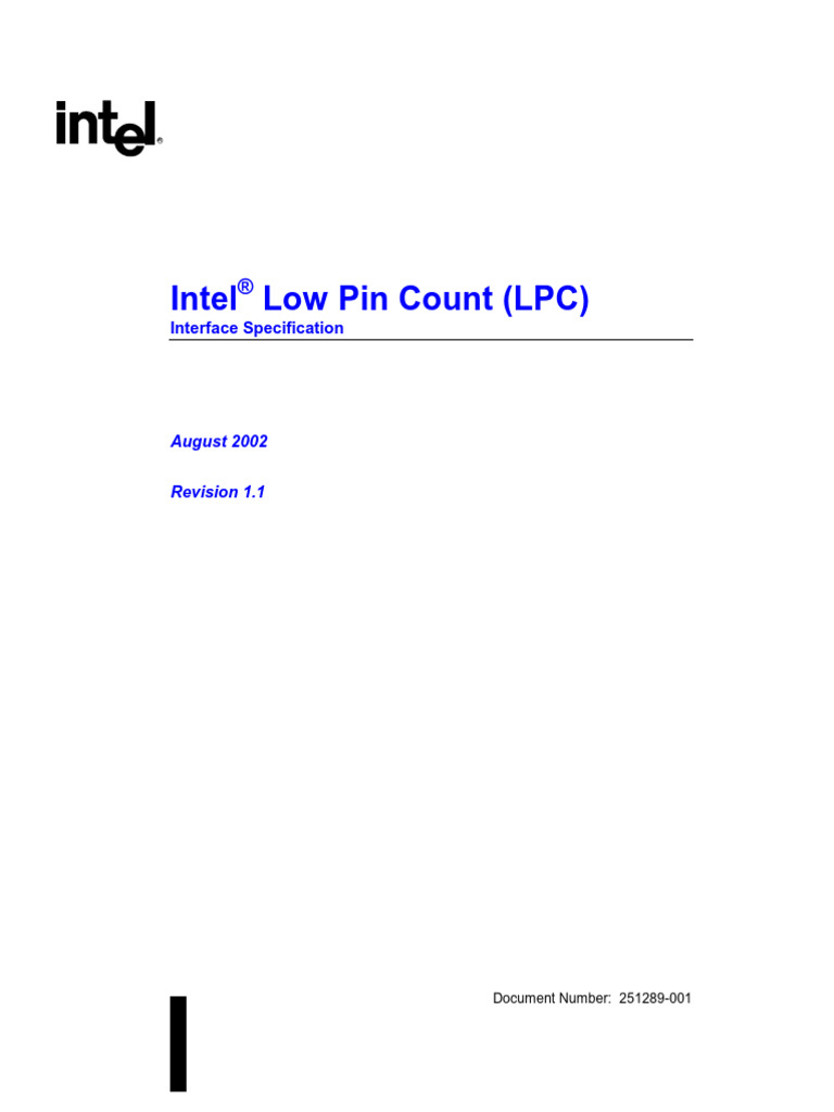 Low Pin Count Interface Specification | PDF | Computer Engineering ...