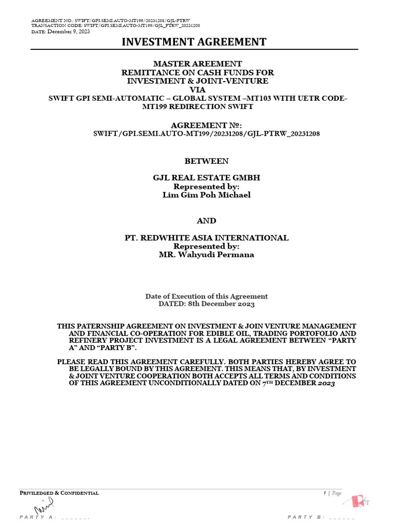 DOA - MT103-GPI SemiAuto-UETR-MT199 - GJL - PT-RW - 4B R&E - DB - BSinarmas | PDF ...