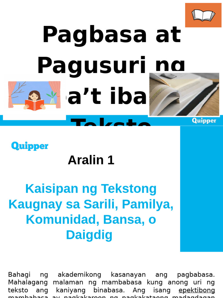 Pagbasa Week 4 5 | PDF
