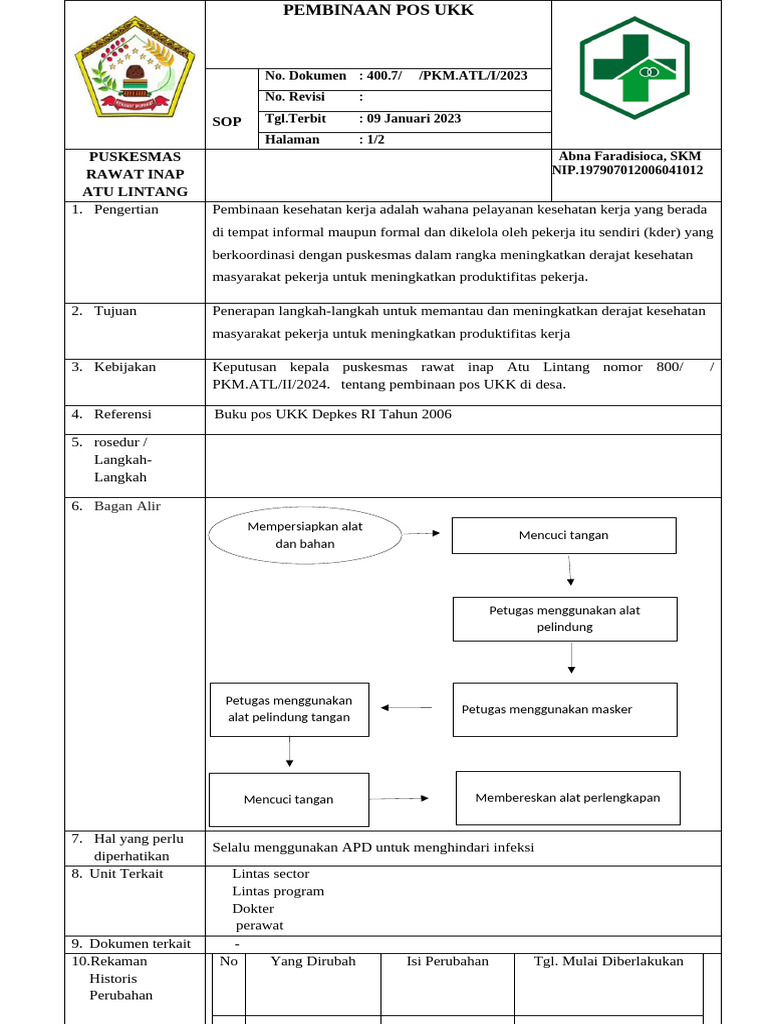 Pembinaan Pos UKK di Puskesmas | PDF
