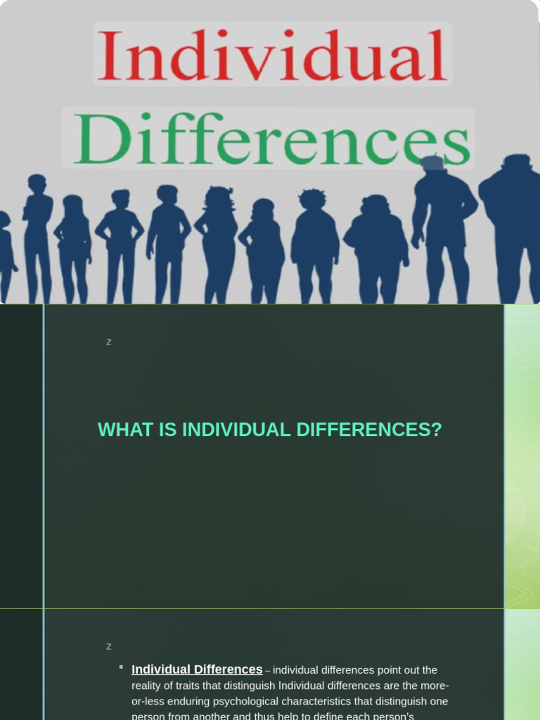 Chapter 1 Individual Differences | PDF