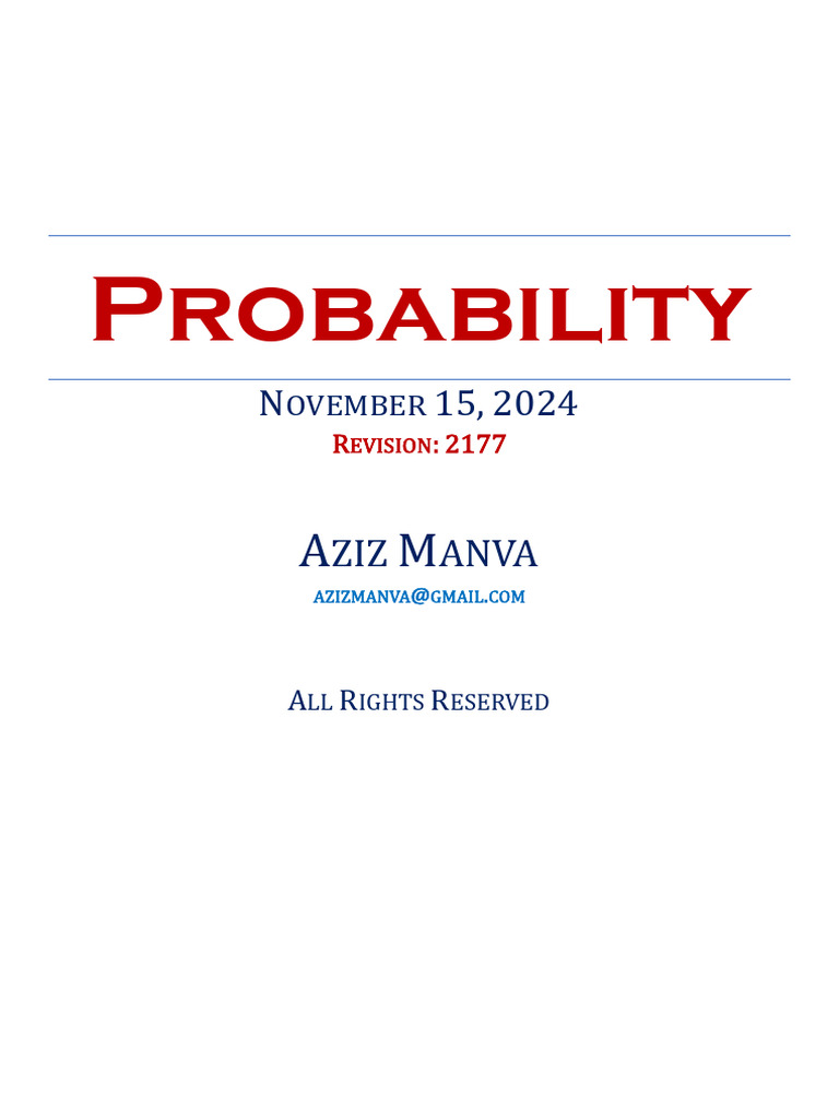 Probability Concepts Guide | PDF | Probability | Mathematics