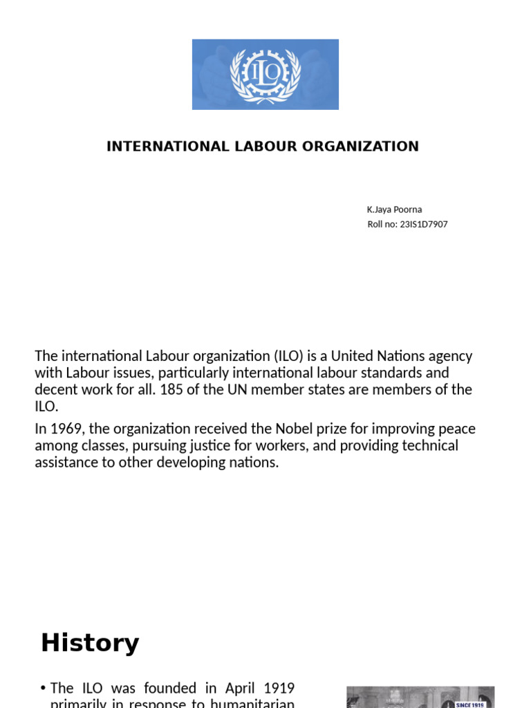 International Labour Organization Overview | PDF