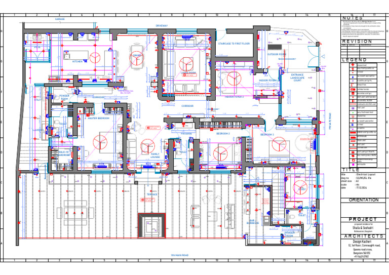 EL 01a-Electrical Layout-Ground Floor | PDF