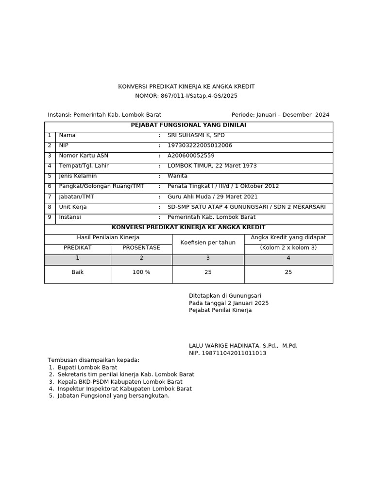 PAK Konversi 2024 - SRI SUHASMI | PDF