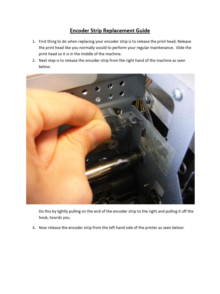 Encoder Strip Replacement Guide 2 | PDF