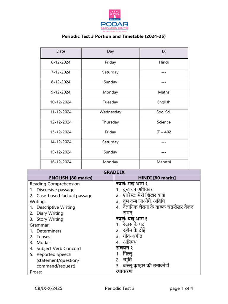 CB IX Portion TT PT3 24-25 | PDF | Force | Mixture