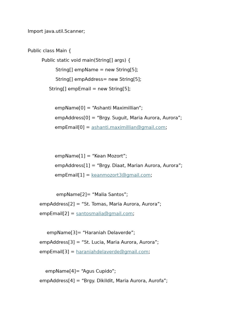 .Java File (Employee Names) | PDF