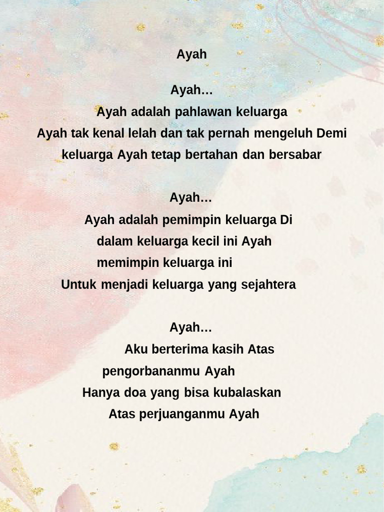 Puisi Ayah | PDF