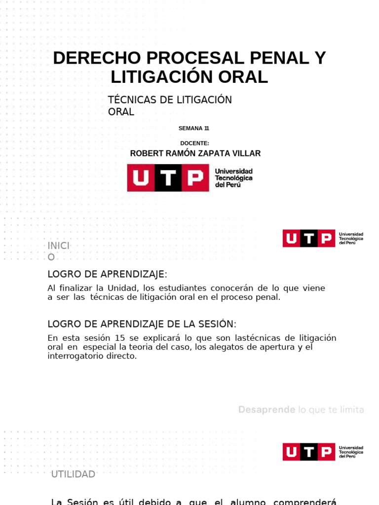 S11 - s2 Tecnicas de Litigación Oral II | PDF