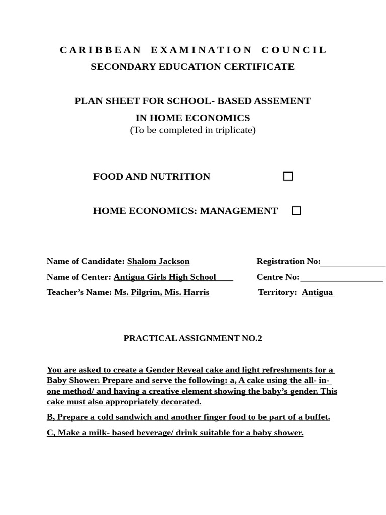 Caribbean Examination Council Secondary Education Certificate | PDF
