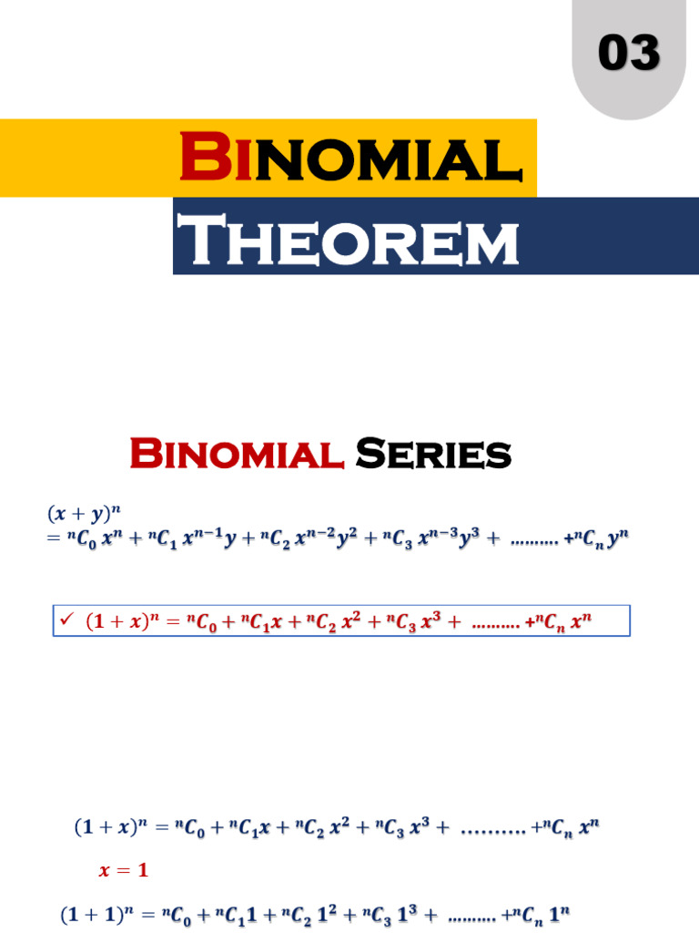 Binomial Theorem 03 | PDF