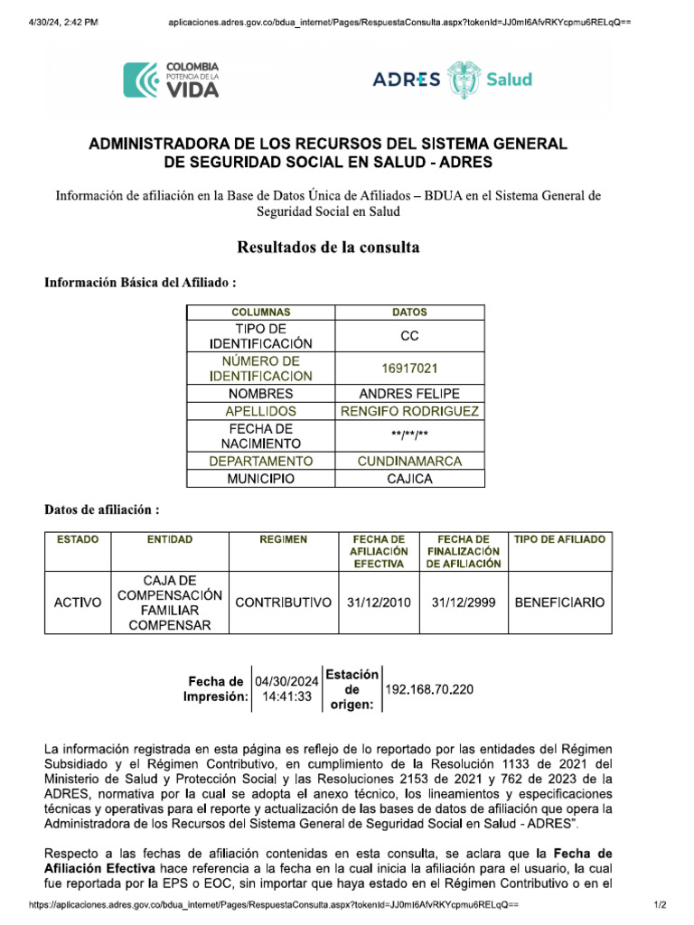 eps Andres rengifo | PDF