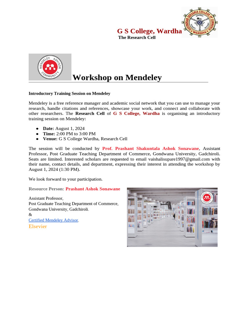 Workshop On Mendeley | PDF