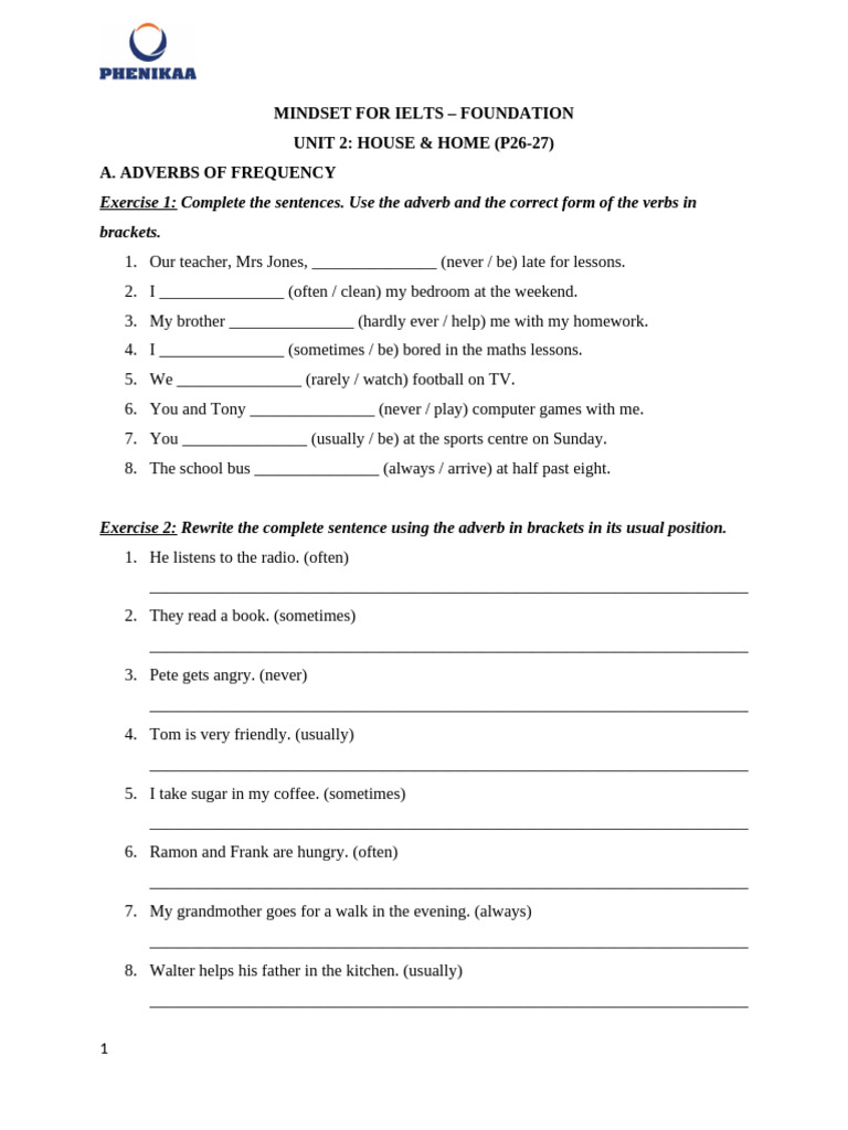 Grammar Handout (Without Game) | PDF | Adverb | Sentence (Linguistics)