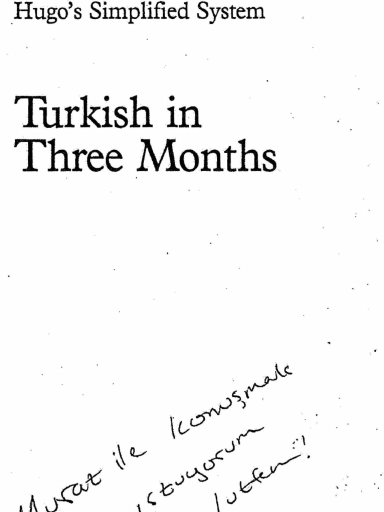 Turkish 3 Months | PDF | Vowel | Grammatical Gender