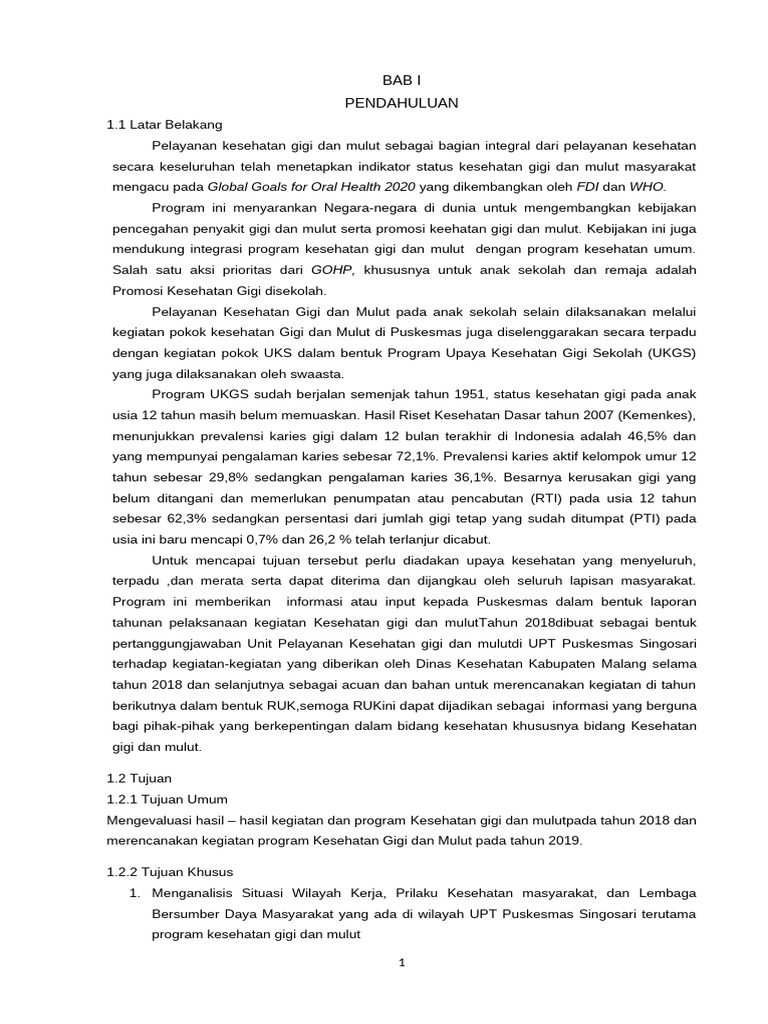 Contoh RUK GILUT | PDF