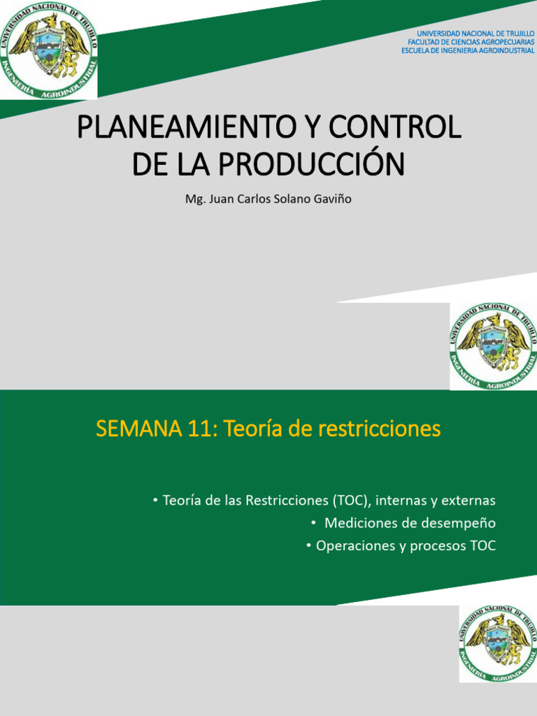 Semana 11. Teoría de Restricciones | PDF | Business | Logística