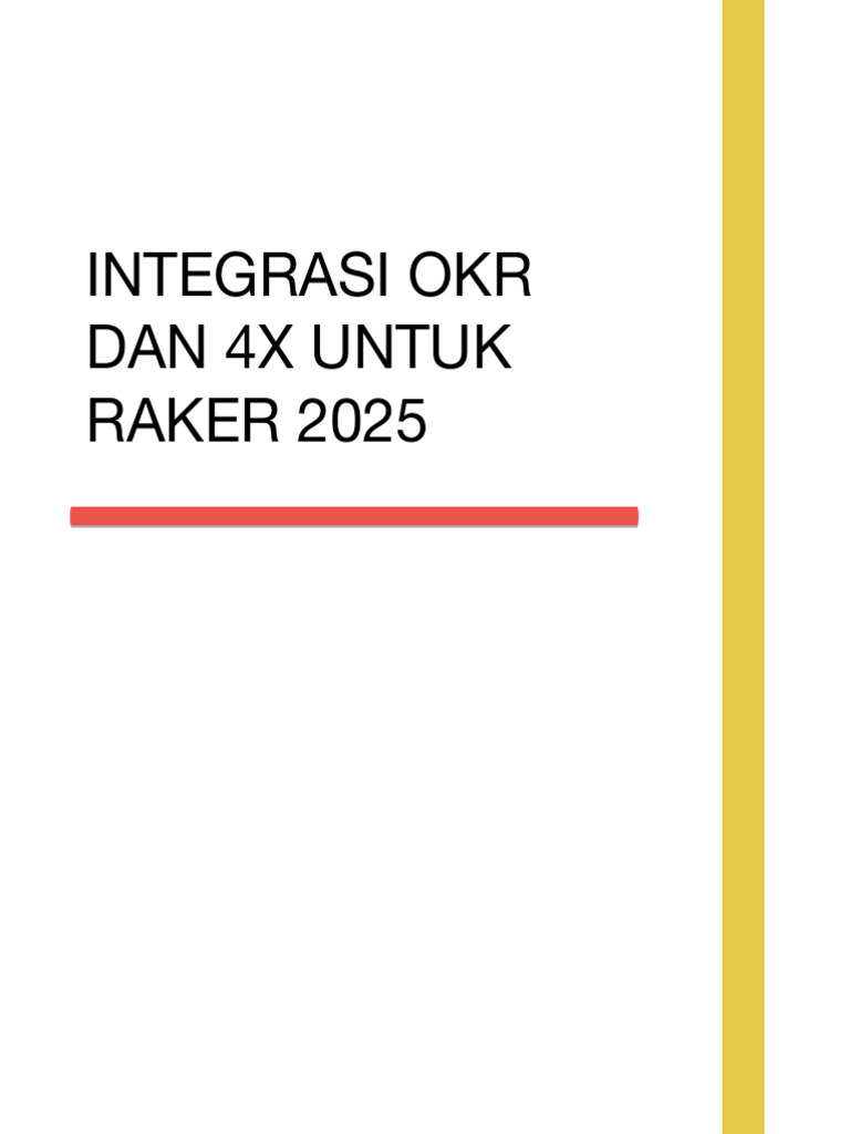 Integrasi OKR & 4DX untuk Sales 2025 | PDF
