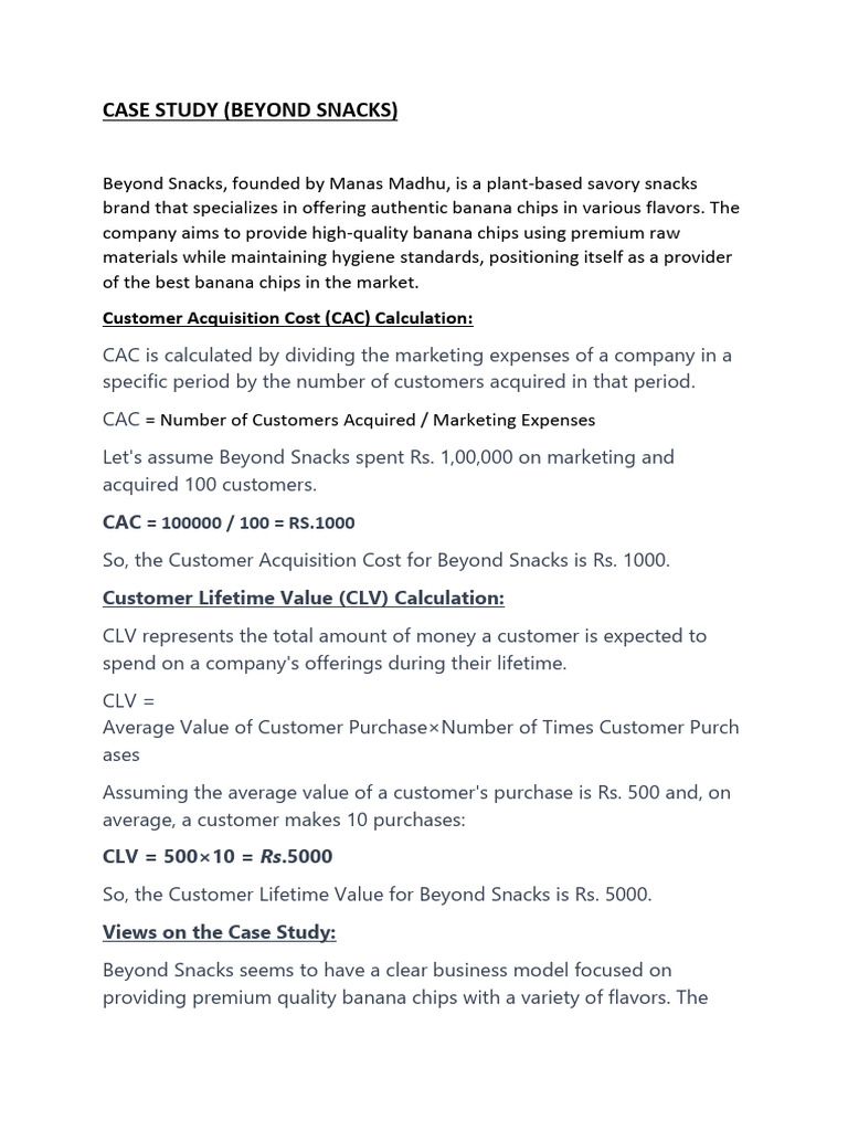 Beyond Snack Case Study | PDF