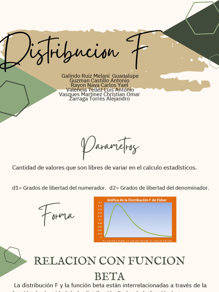 Distribución F y su Aplicación Estadística | PDF | Análisis de ...