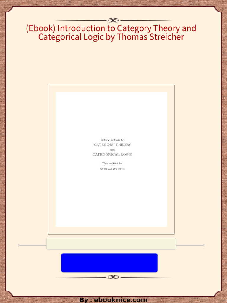 Instant ebooks textbook (Ebook) Introduction to Category Theory and ... Instant ebooks textbook (Ebook) Introduction to Category Theory and ...