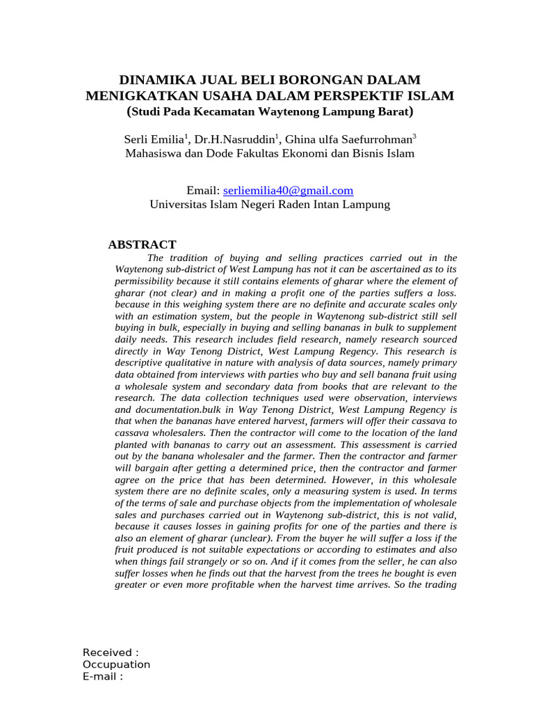 TEMPLET Artikel SERLI EMILIA INDONESIA | PDF