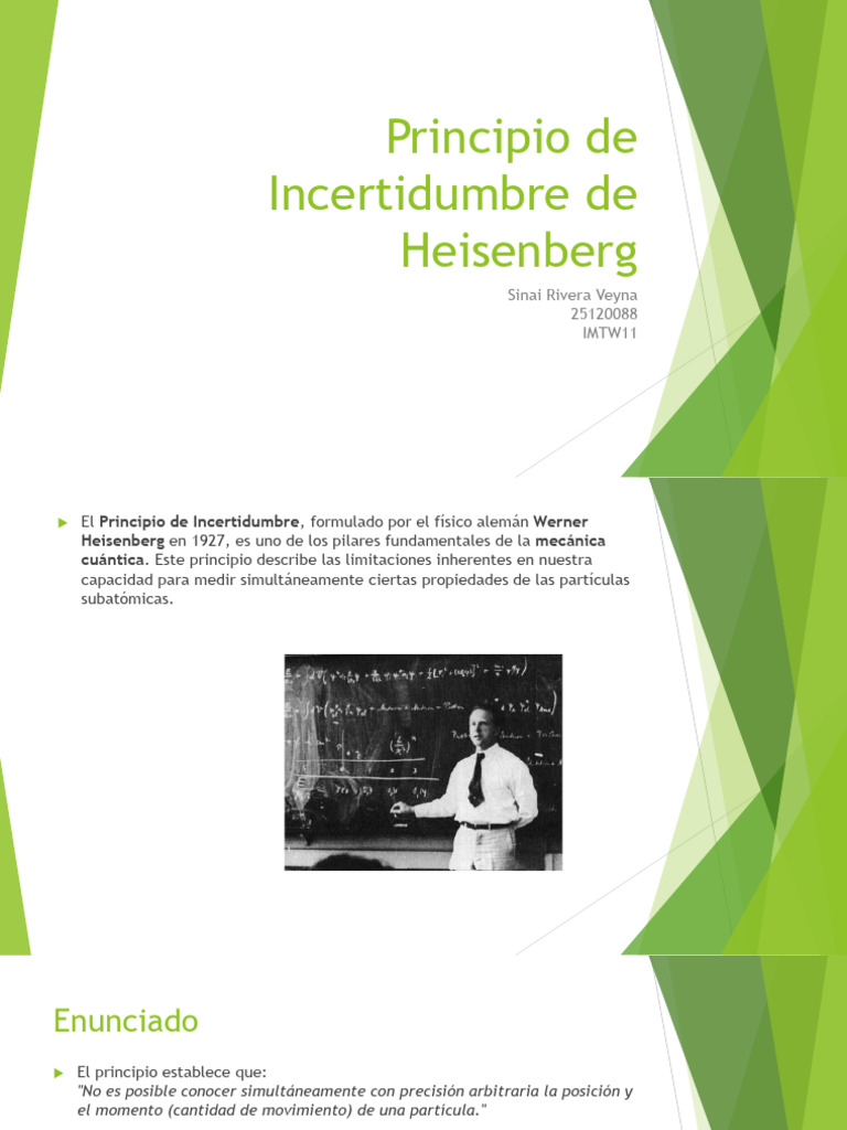 Principio de Incertidumbre de Heisenberg | PDF | Principio de incertidumbre | Mecánica cuántica