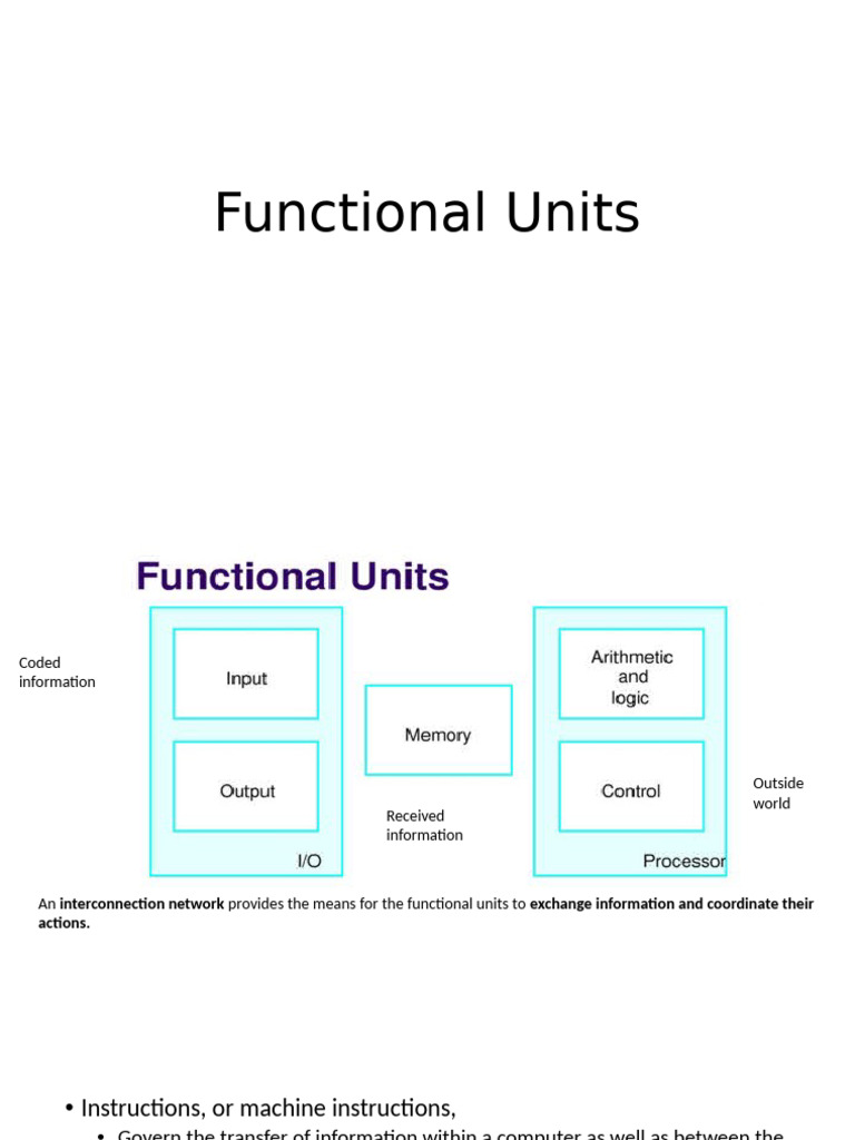 Functional Units - 1 | PDF | Computer Data Storage | Central Processing ...