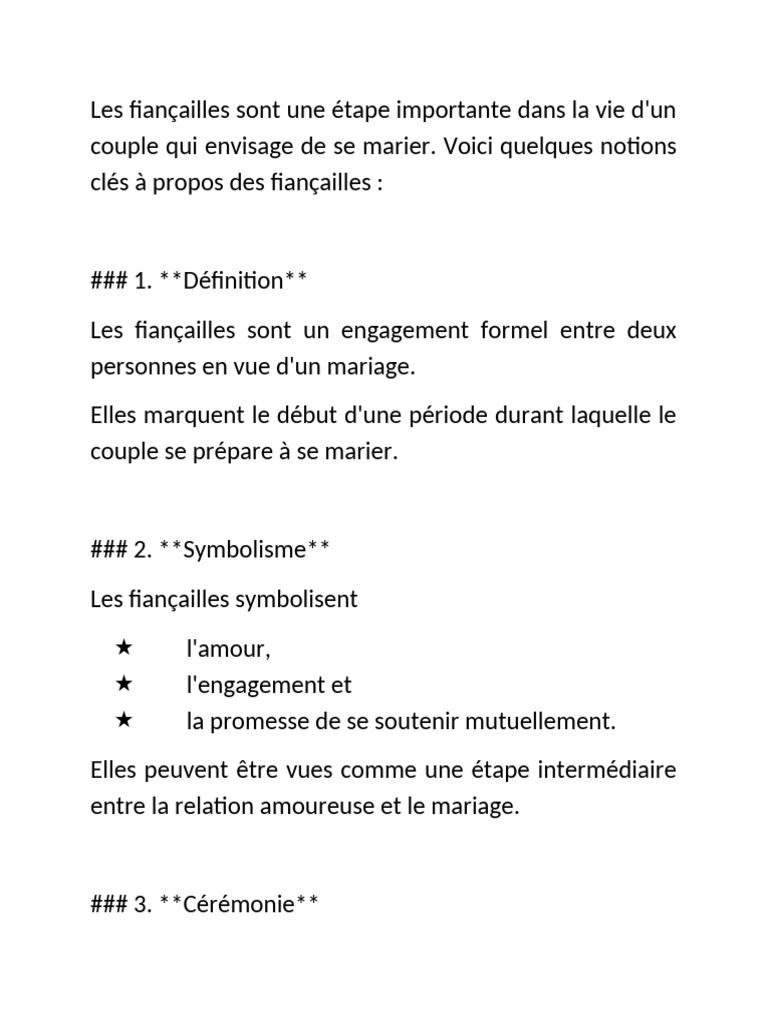 Les fiançailles | PDF | Fiançailles | Mariage