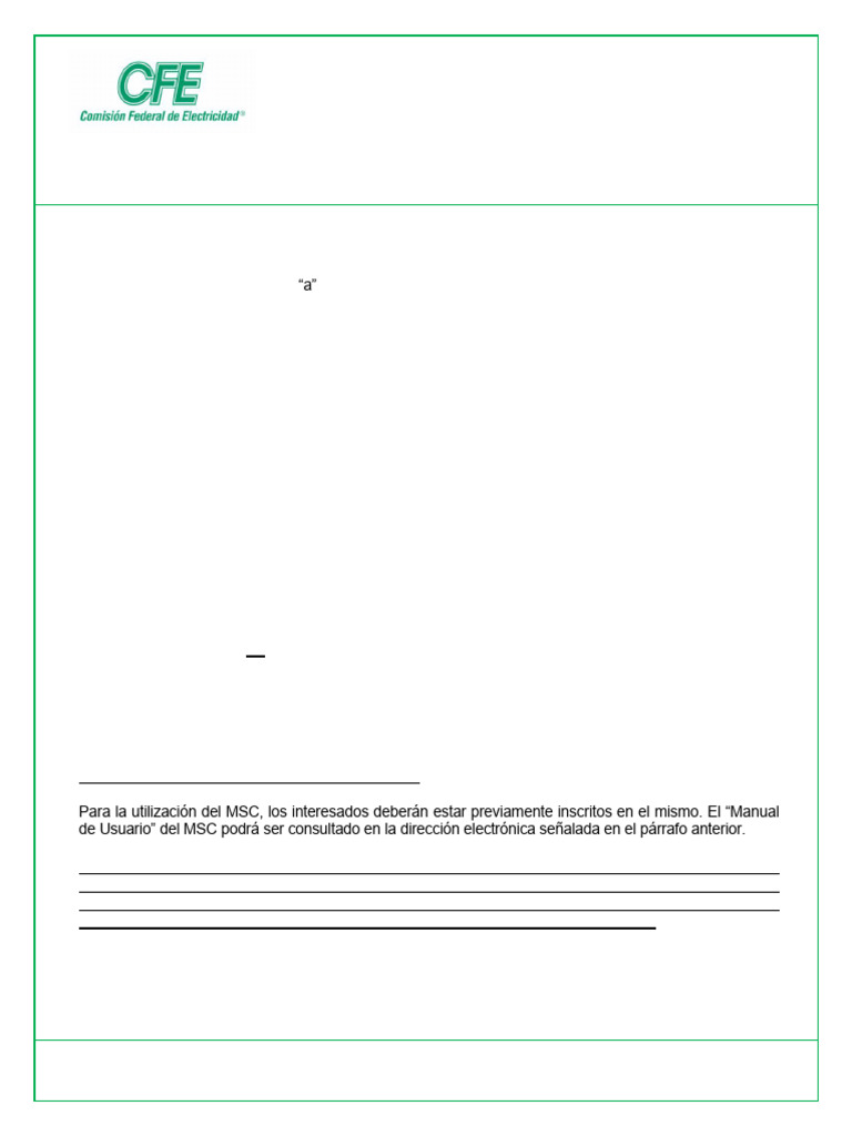 Pliego de Requisitos CFE 2024-2025 | PDF | Contabilidad | México