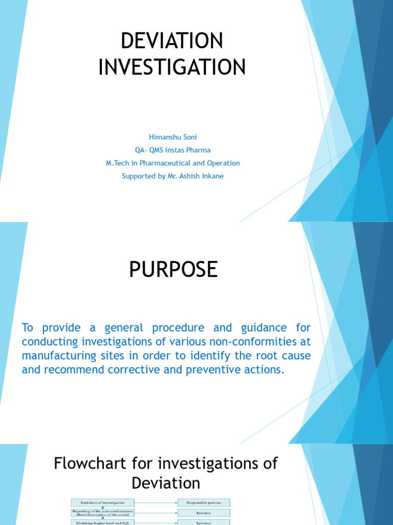 Pharma Deviation Investigation Guide | PDF | Risk