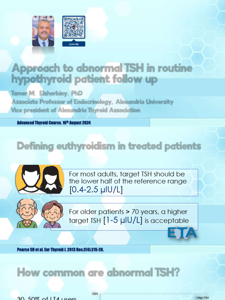 Approaching abnormal follow up TSH - Tamer Elsherbiny | PDF | Thyroid ...