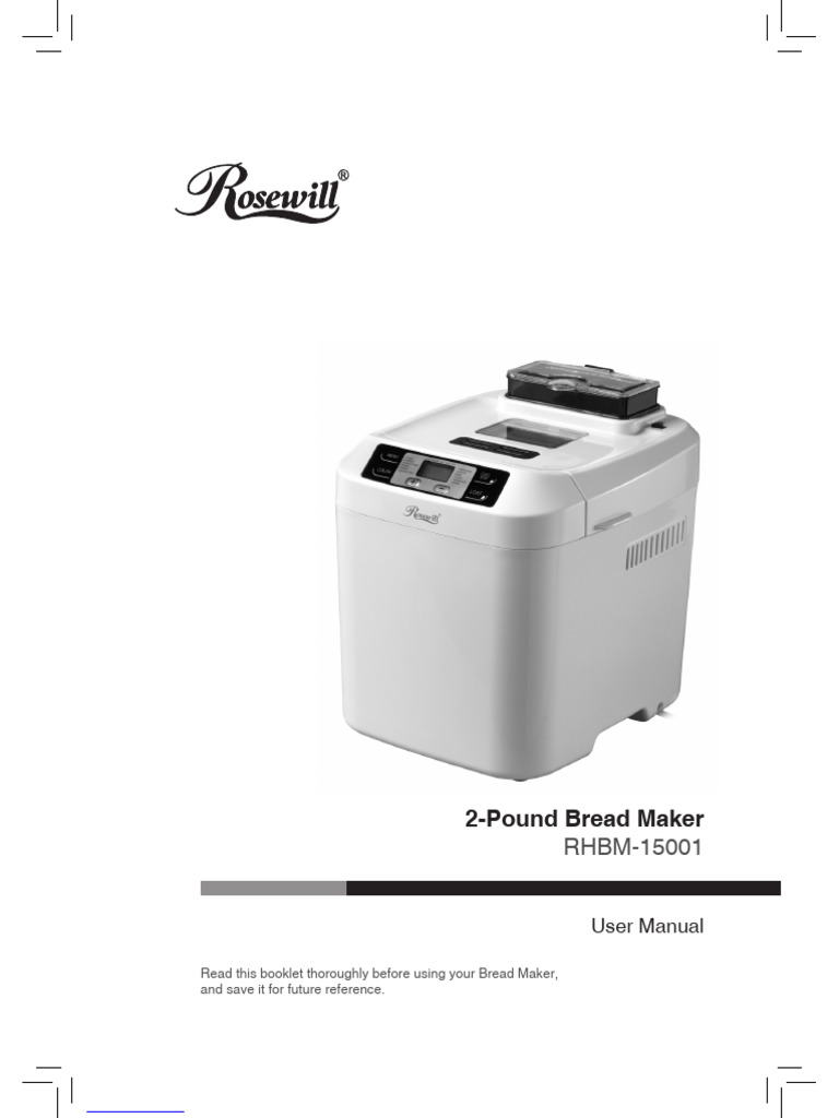 Rosewill-Bread-Maker-RHBM-15001 | PDF | Breads | Flour