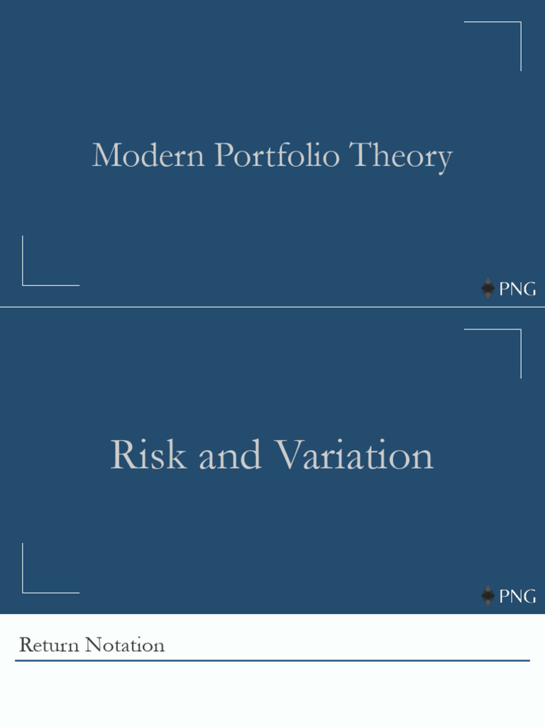 Tangent Portfolio in Modern Portfolio Theory | PDF | Modern Portfolio ...