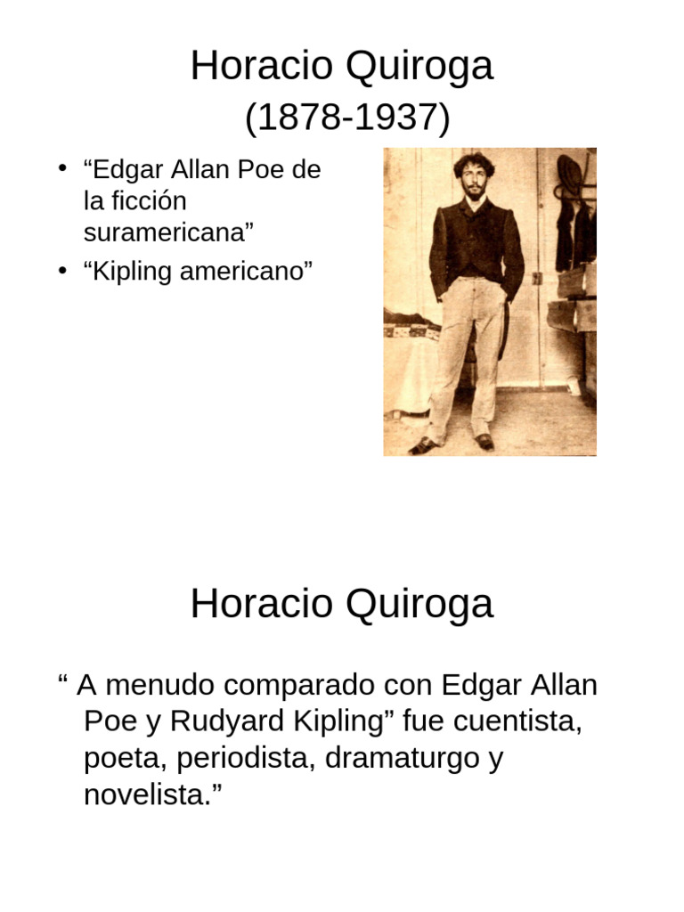 Horacio Quiroga PP | PDF