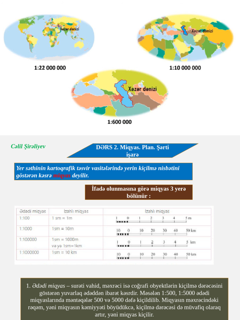 DƏRS 2. MİQYAS.Plan.Serti isare | PDF