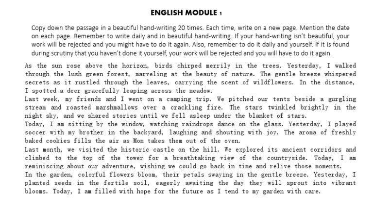 English Module 1 | PDF