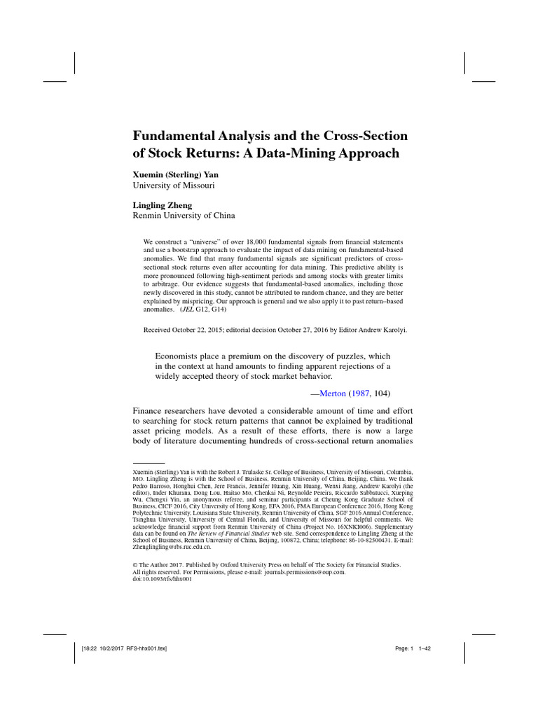 FS_paper | PDF | Bootstrapping (Statistics) | P Value