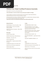 Tim Tam Halal Status in Australia | PDF | Snack Food | Biscuit