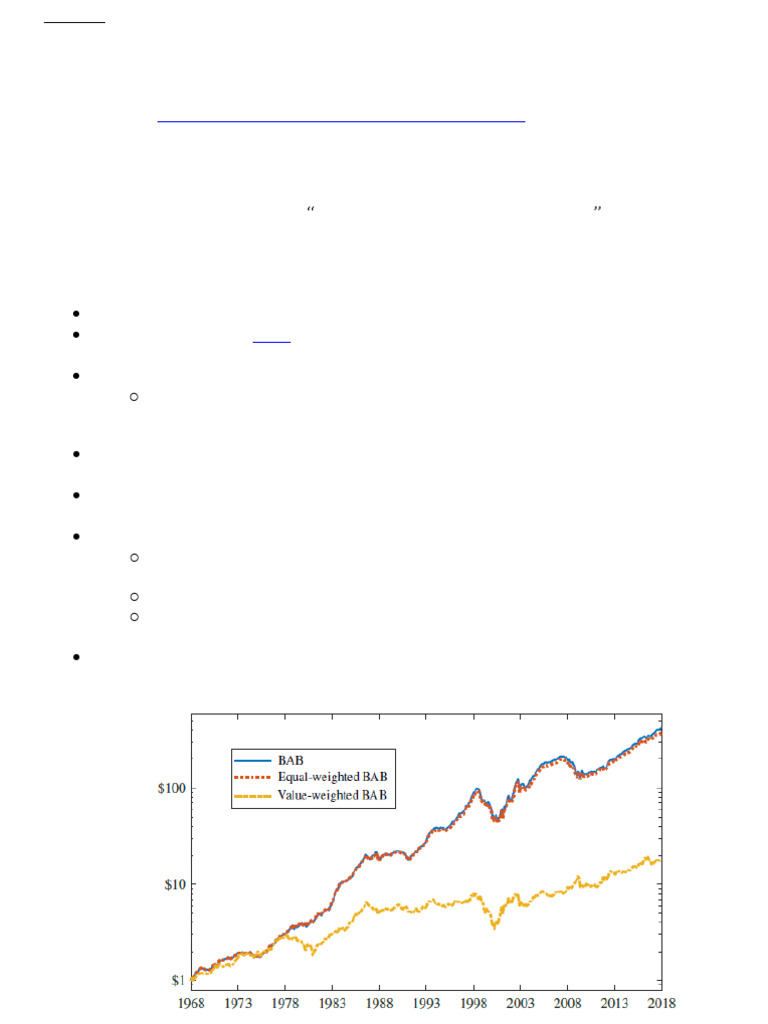 Betting Against Betting Against Beta - summary | PDF | Beta (Finance ...