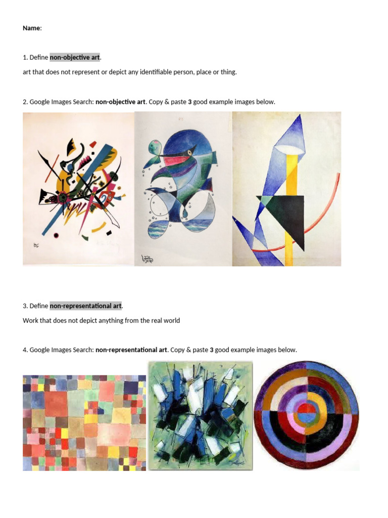 Abstract Art Preliminary Research | PDF