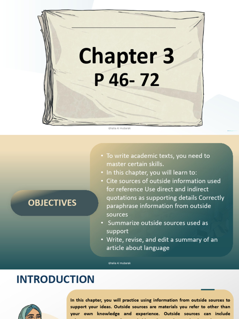 USING OUTSIDE SOURCES | PDF | Citation | Plagiarism
